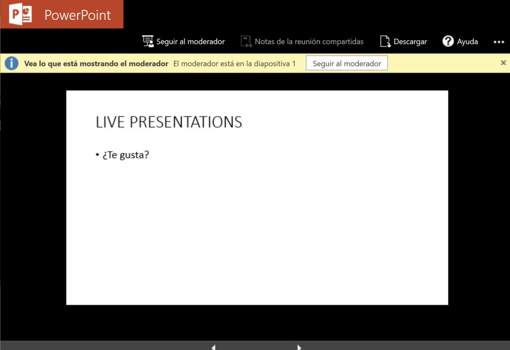 'Live Presentations’ de PowerPoint permite que el público online ejerza un papel más activo ...