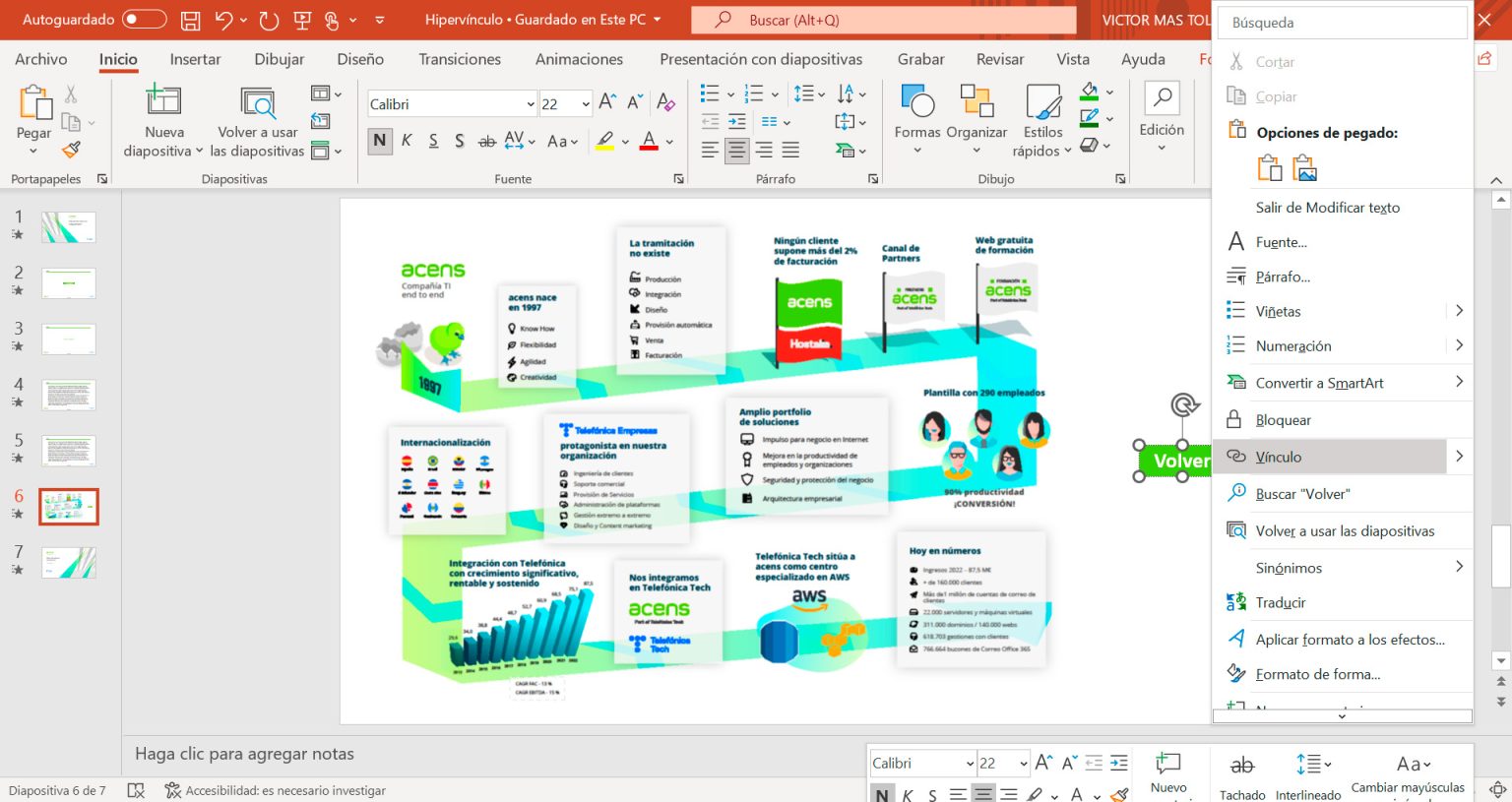 Vincular diapositivas dentro de la misma presentación en PowerPoint ...