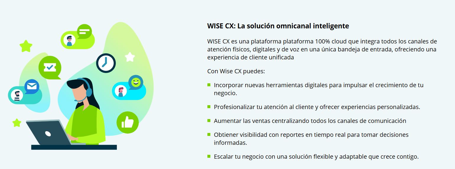 WISE CX: atención omnicanal con ia para empresas | acens